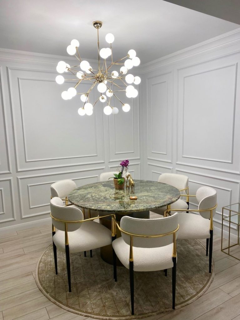 Rainforest Green Yuvarlak Mermer Masa - Vogo Design