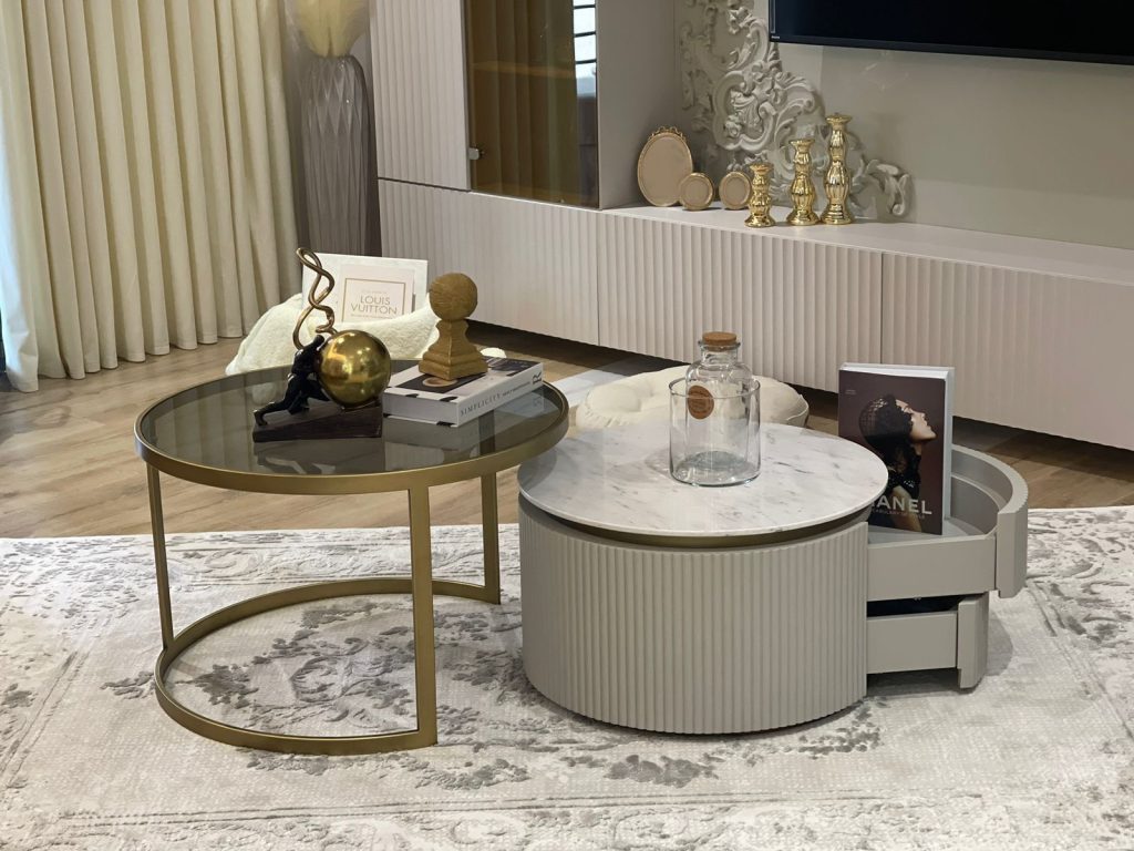 Çekmeceli Mermer Orta Sehpa - Vogo Design